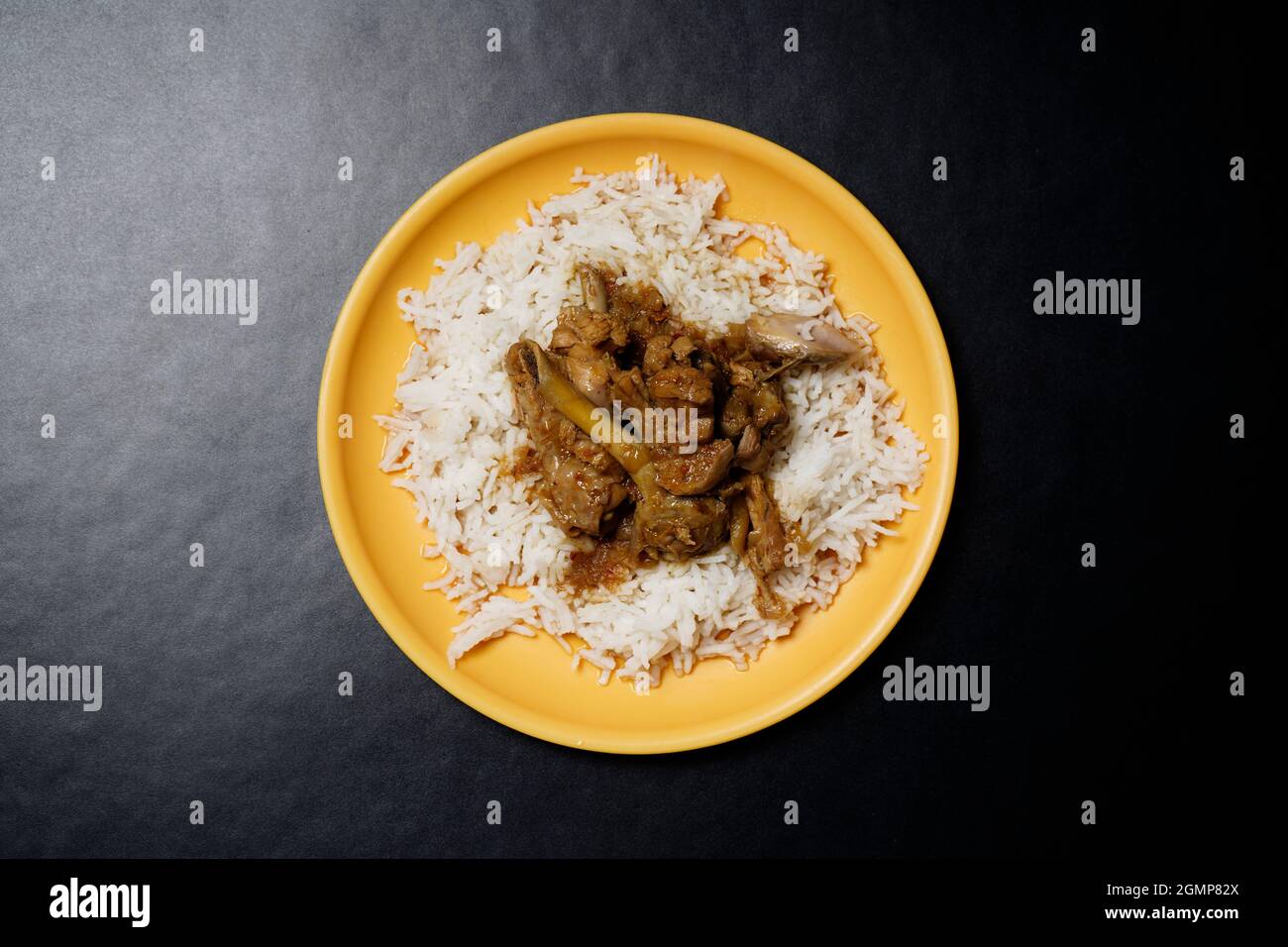 rice and chicken curry in plate Stock Photo - Alamy