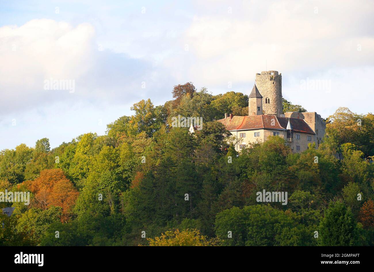 The medieval Castle Krautheim, Hohenlohe, Baden-Württemberg, Germany ...