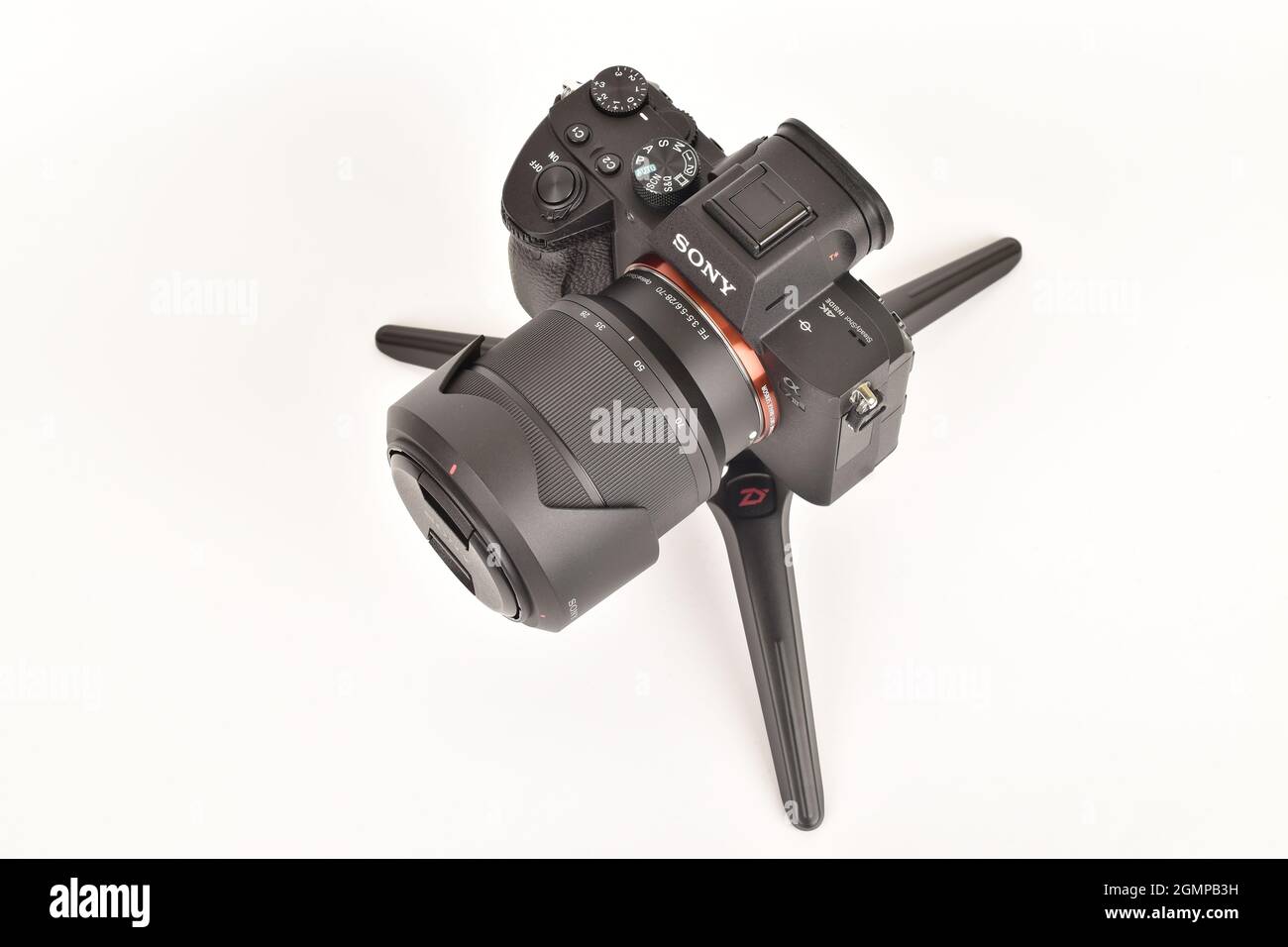 New Delhi, India- October 5, 2020: Sony camera on mini tripod over ...