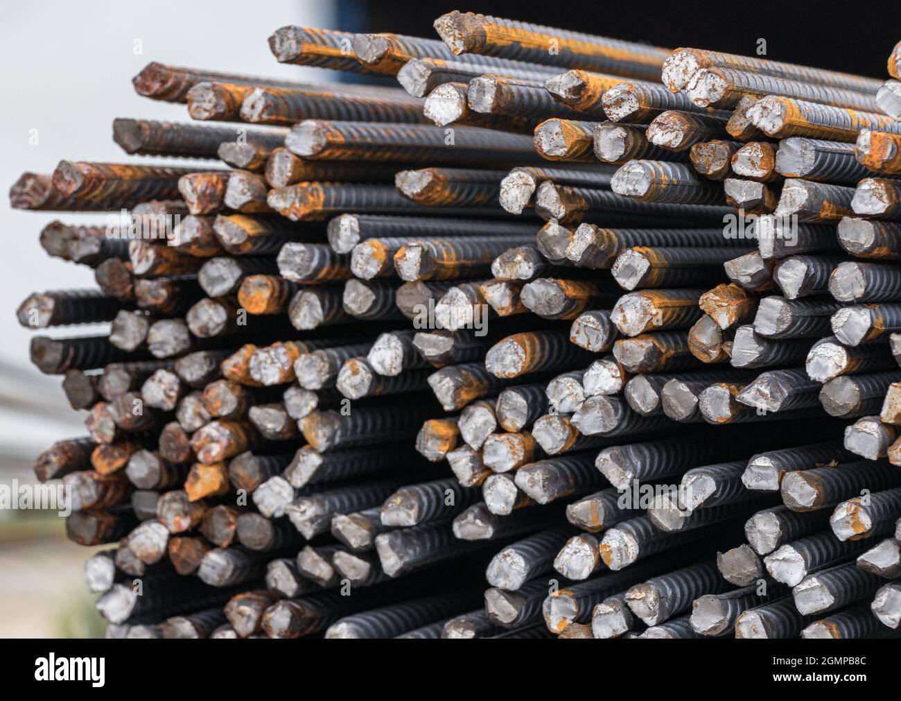 close-up view of steel reinforcing bars Stock Photo - Alamy