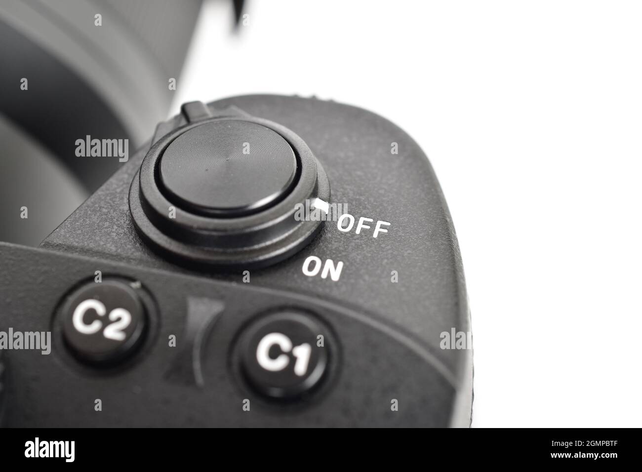 On Off Button and Shutter button on Camera Stock Photo - Alamy