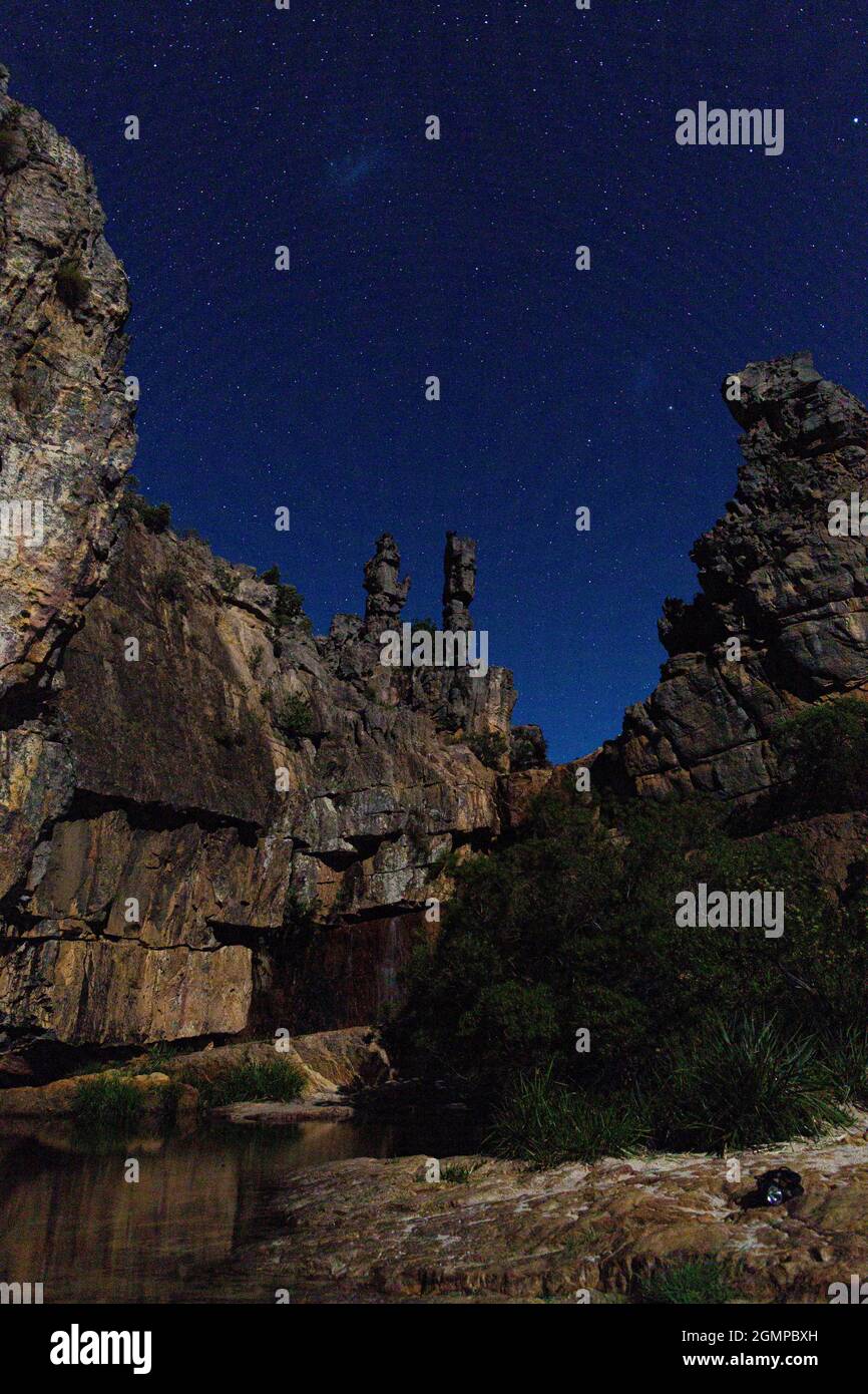 A small waterfall at the Totem Pools, Beaverlac Campsite, Porterville ...