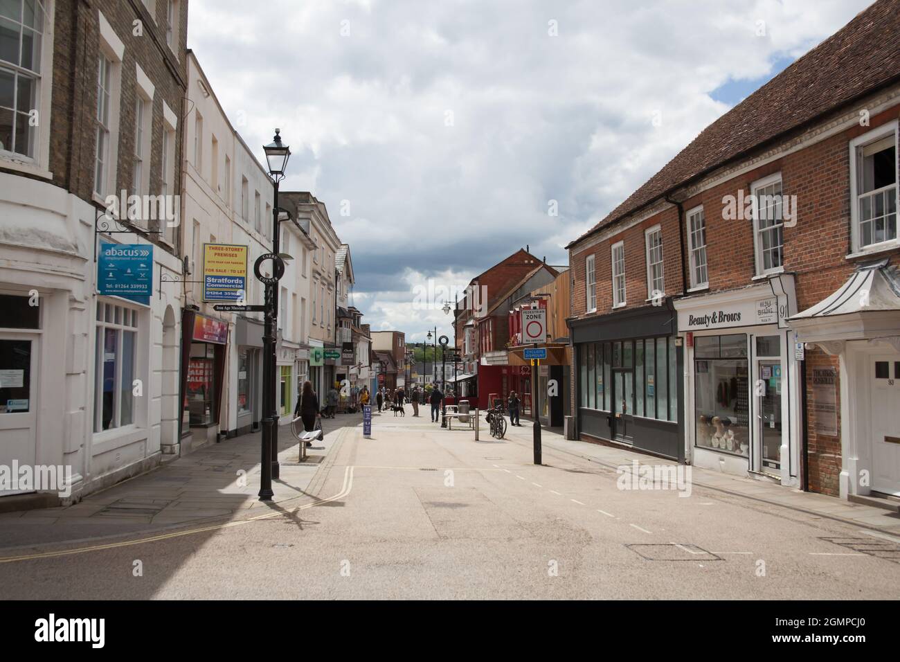 The town centre of Andover, Hampshire in the UK Stock Photo - Alamy