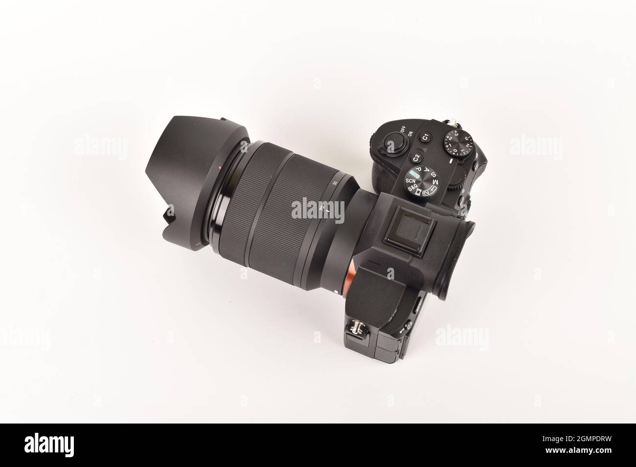Top View of Digital Camera Isolated on White Background with Clipping ...