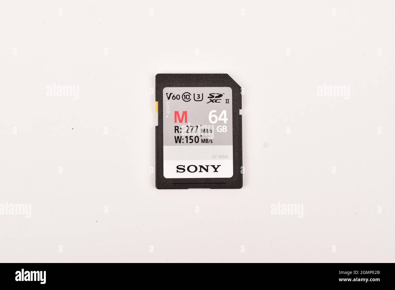 High Speed Sony Memory Card Isolated on White Background Stock Photo ...