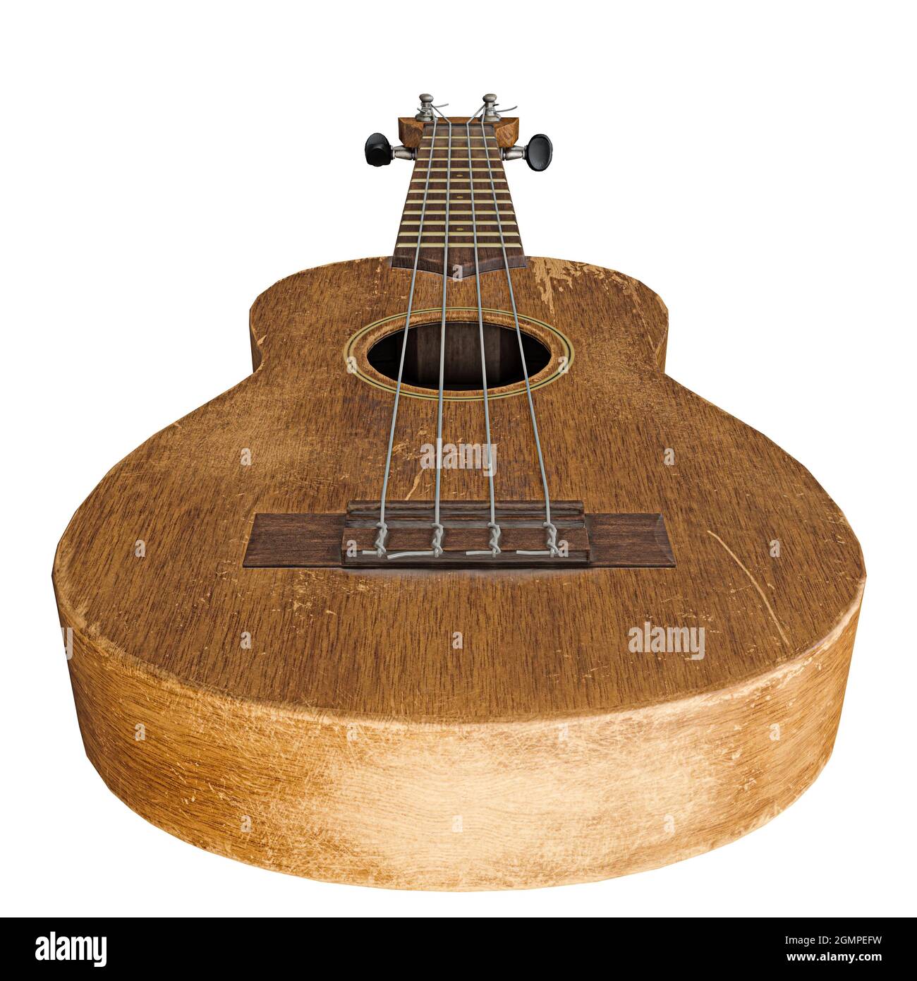 ukulele isolated on white background 3d illustration Stock Photo - Alamy