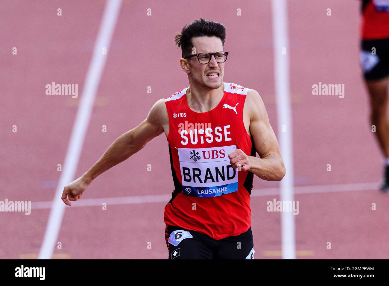LAUSANNE, SWITZERLAND - AUGUST 26: Dany Brand of Switzerland runs the ...