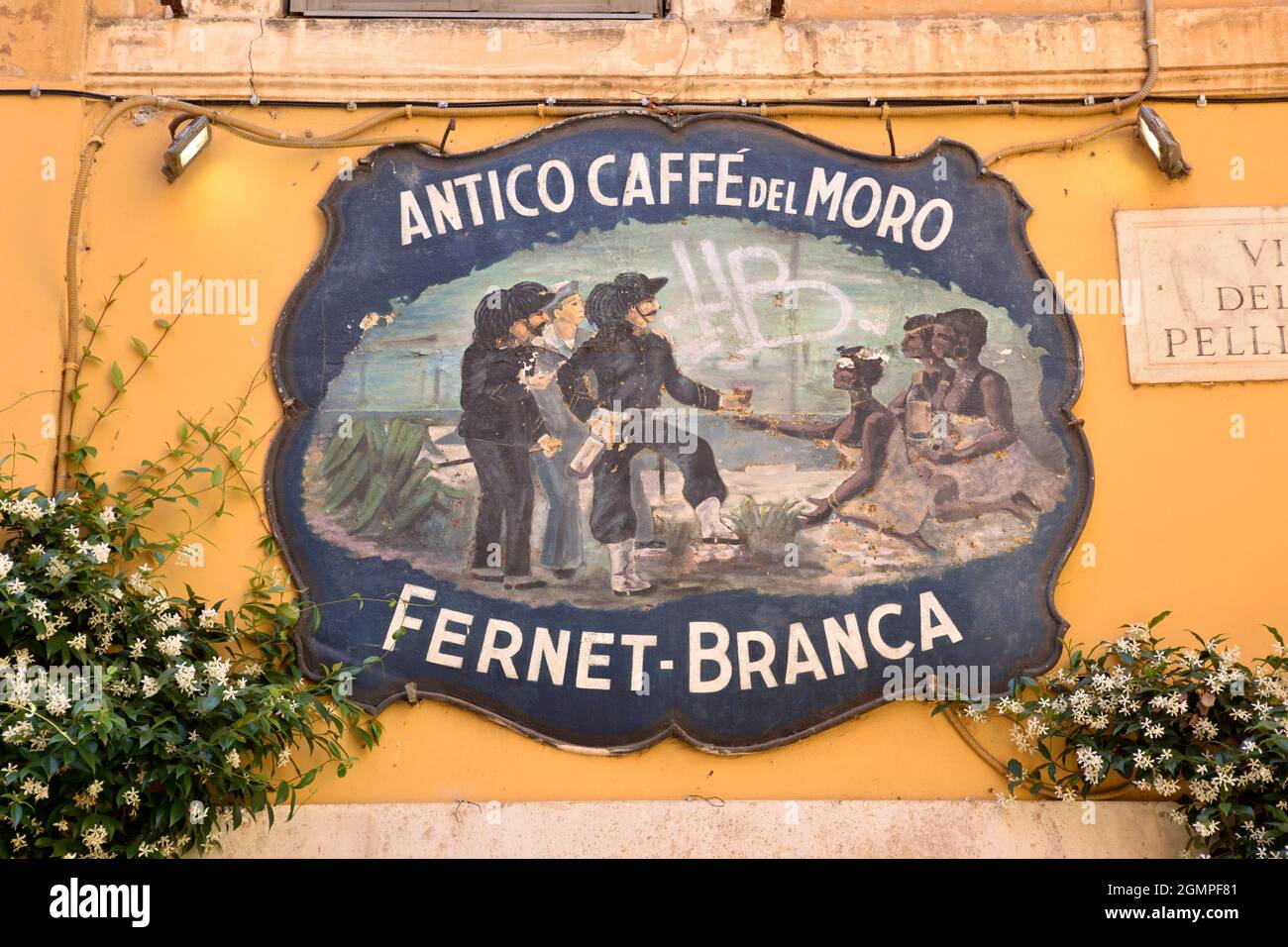 Italy, Rome, Trastevere, Antico Caffè del Moro Stock Photo - Alamy