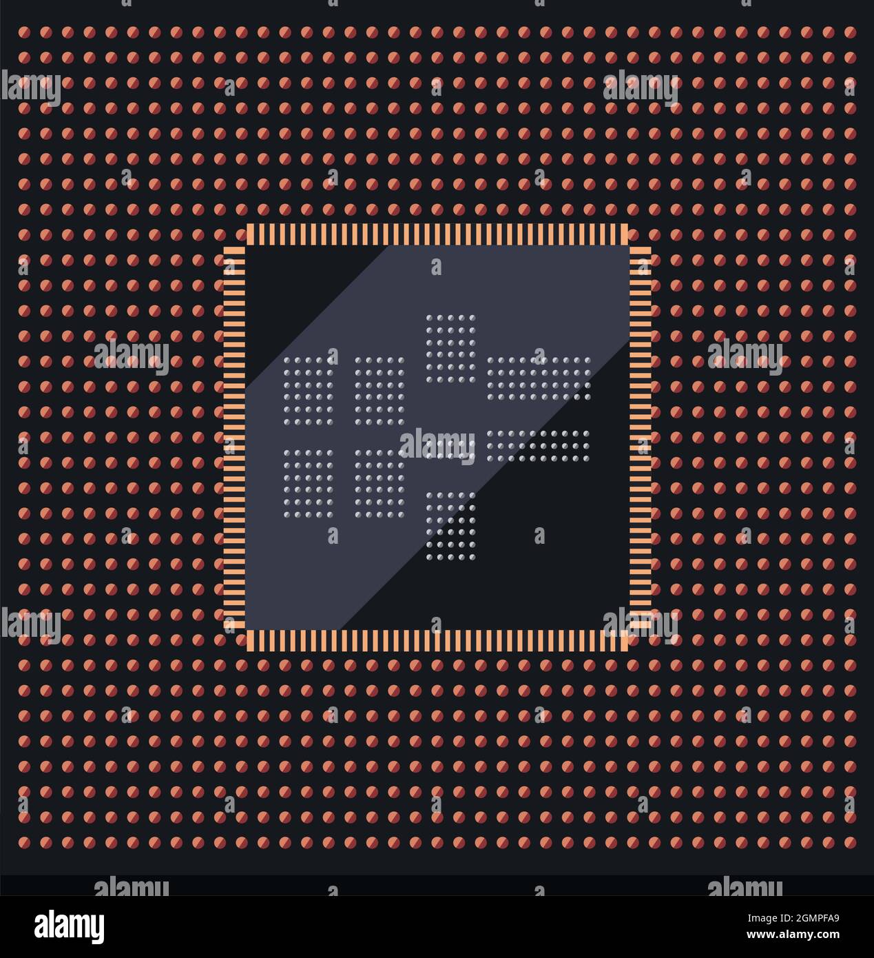 computer processor on white background Stock Vector Image & Art - Alamy