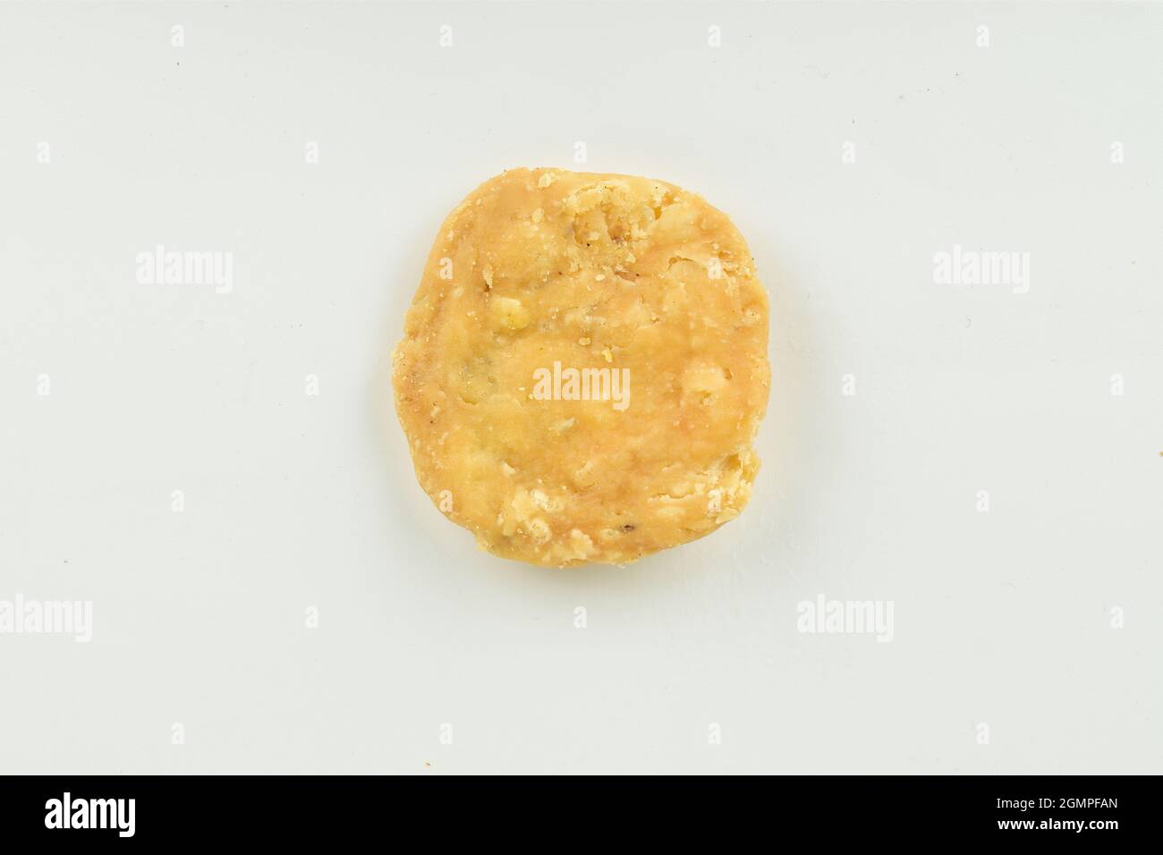 Top view of mathi isolated on white background, Indian snack Stock ...