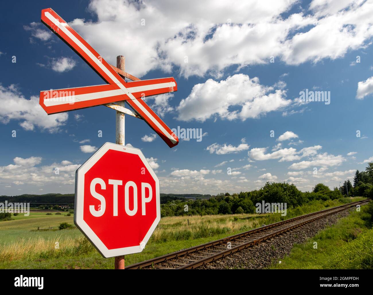 Red stop sign before hi-res stock photography and images - Alamy