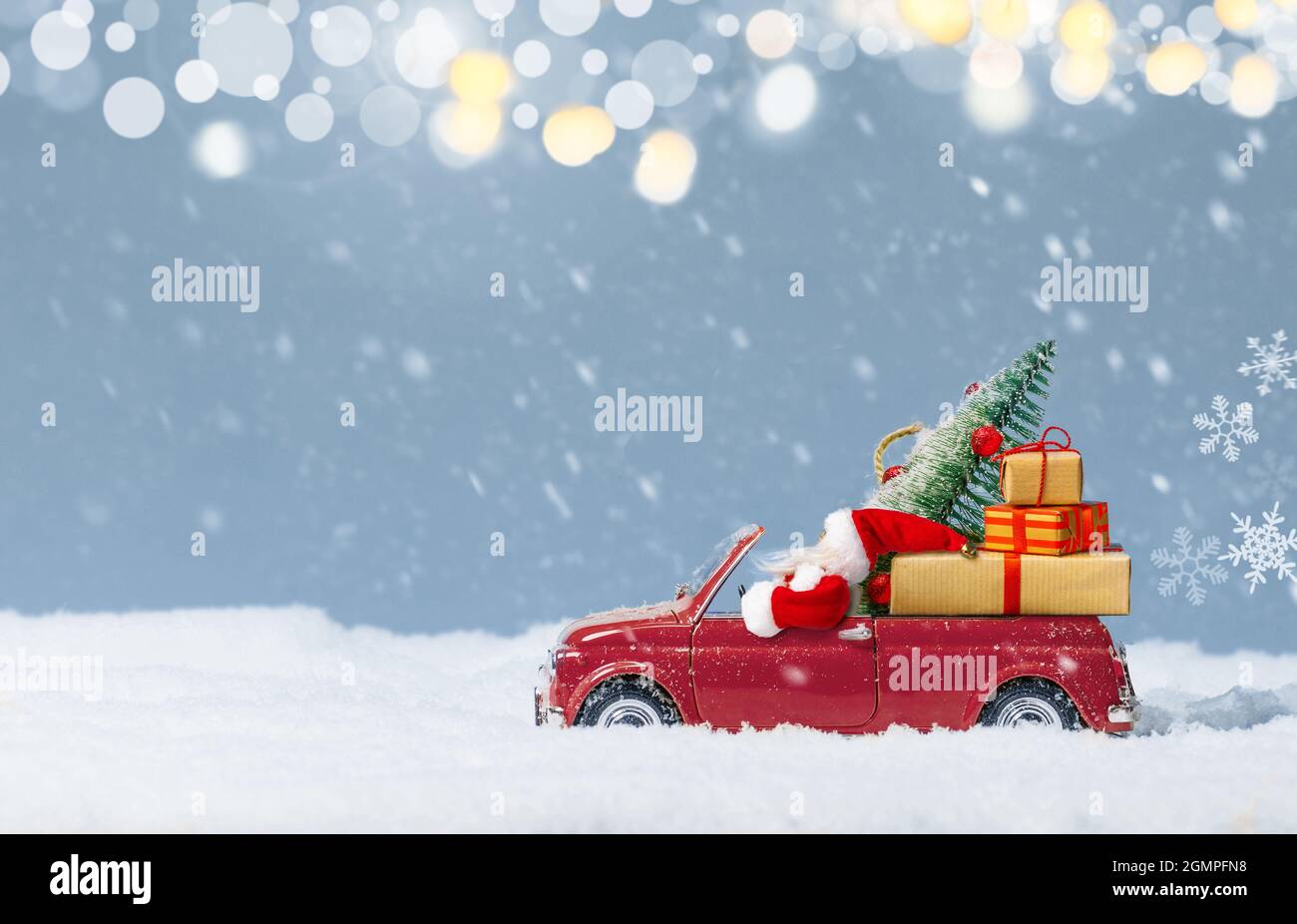 Santa claus driving car christmas hi-res stock photography and images ...