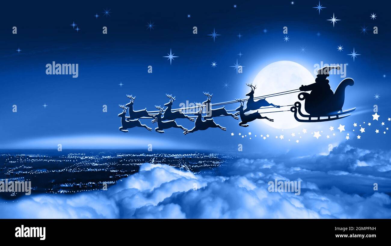 Santa Flying Over Earth High Resolution Stock Photography and Images ...