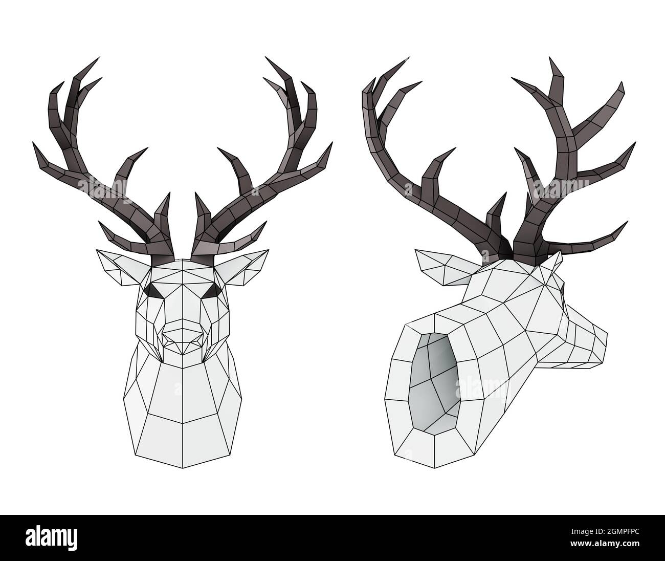 Low poly triangle christmas Cut Out Stock Images & Pictures - Alamy