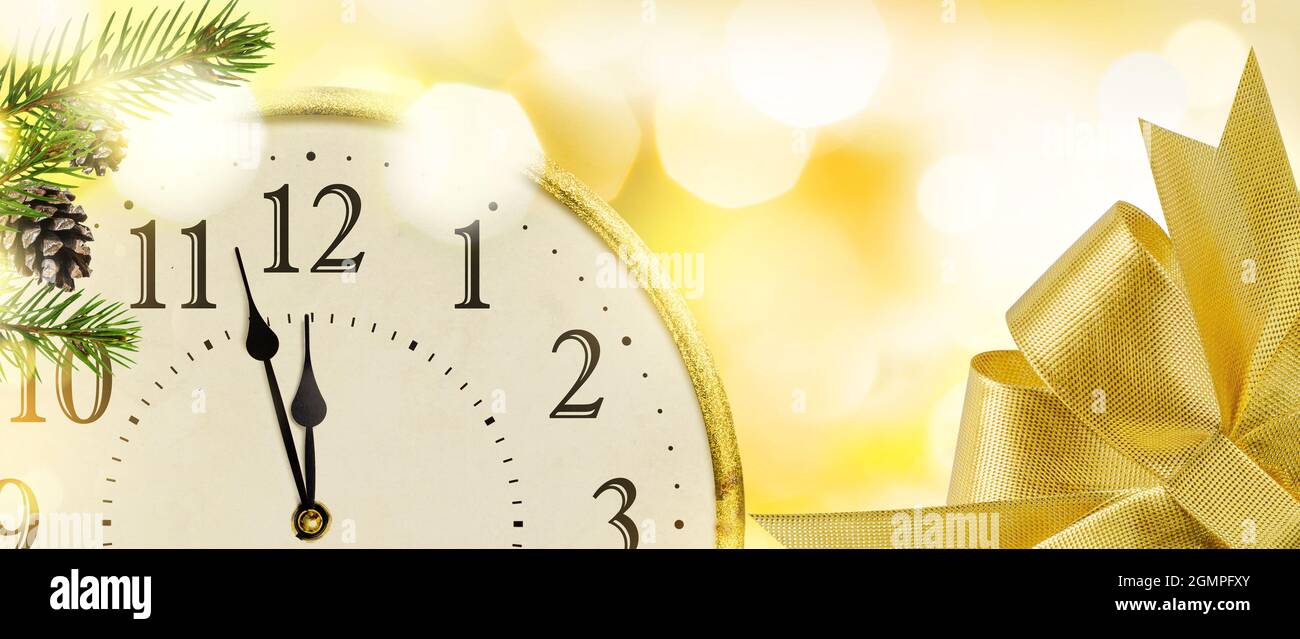 New Year's Eve clock background Stock Photo - Alamy