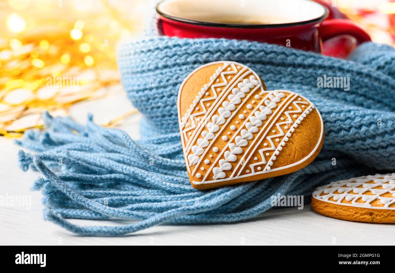 Red heart wrapped in hi-res stock photography and images - Alamy