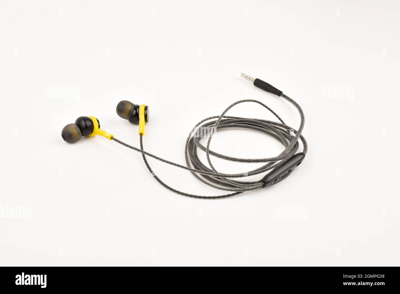 Modern earphone hi-res stock photography and images - Alamy