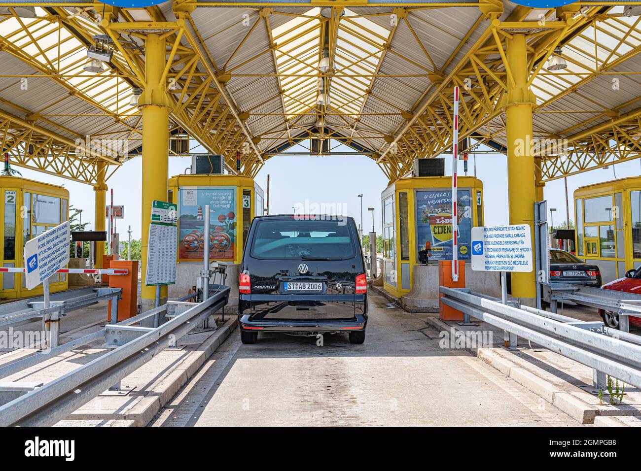 Highway toll gate in Zadar, Croatia Stock Photo - Alamy