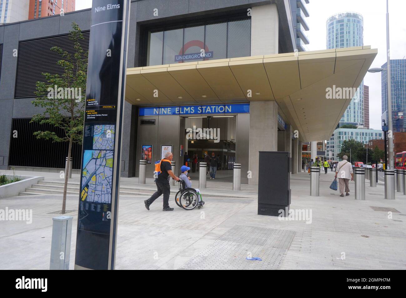 London, UK. 20th Sep, 2021. Nine Elms underground tube station on the ...