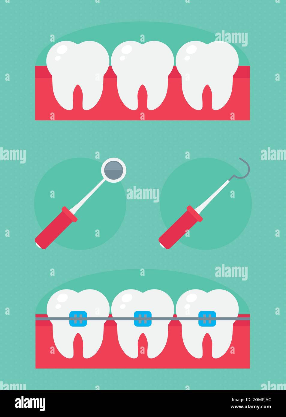 teeth and dental pieces set Stock Vector Image & Art - Alamy