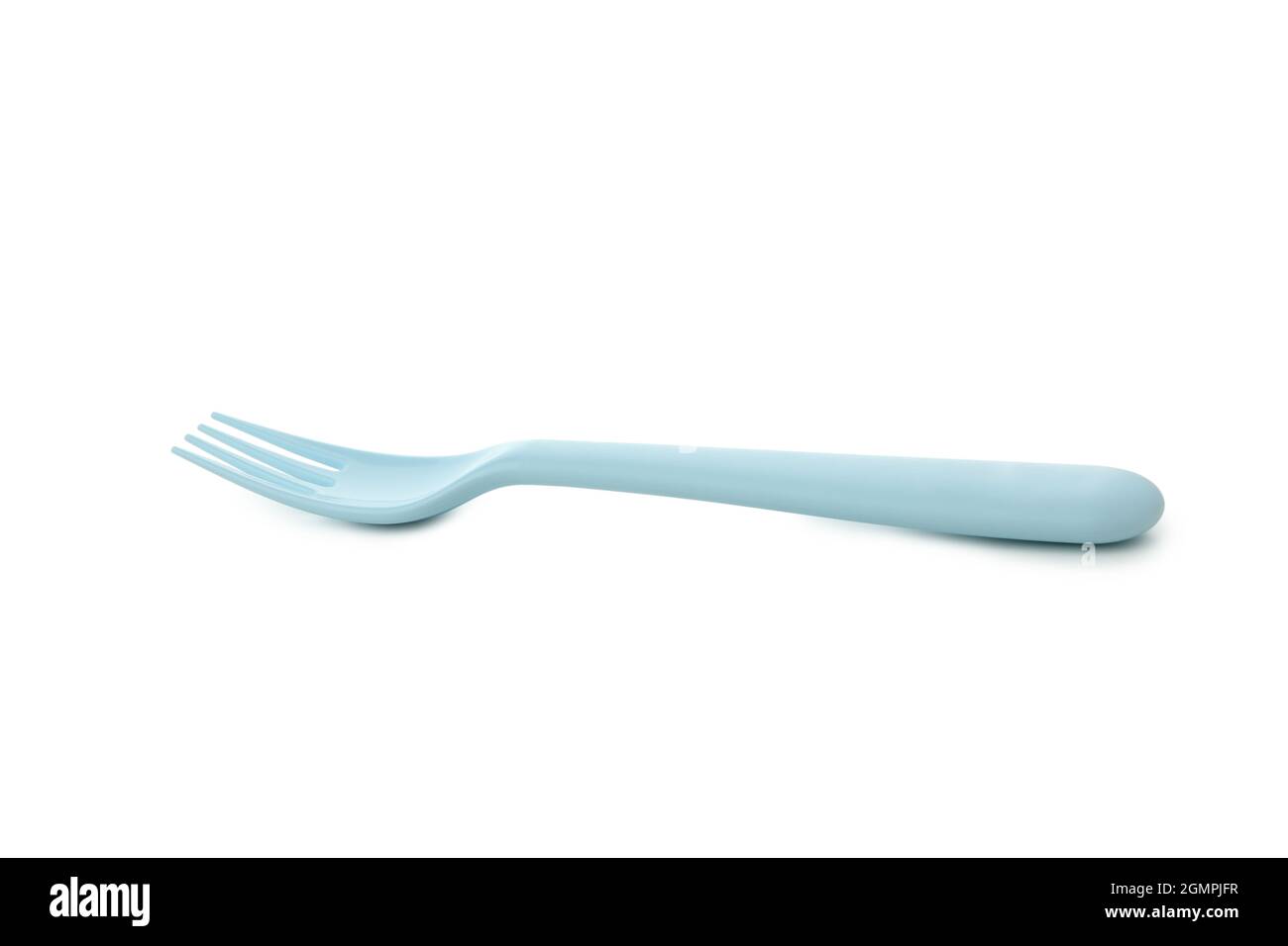Single plastic fork isolated on white background Stock Photo - Alamy