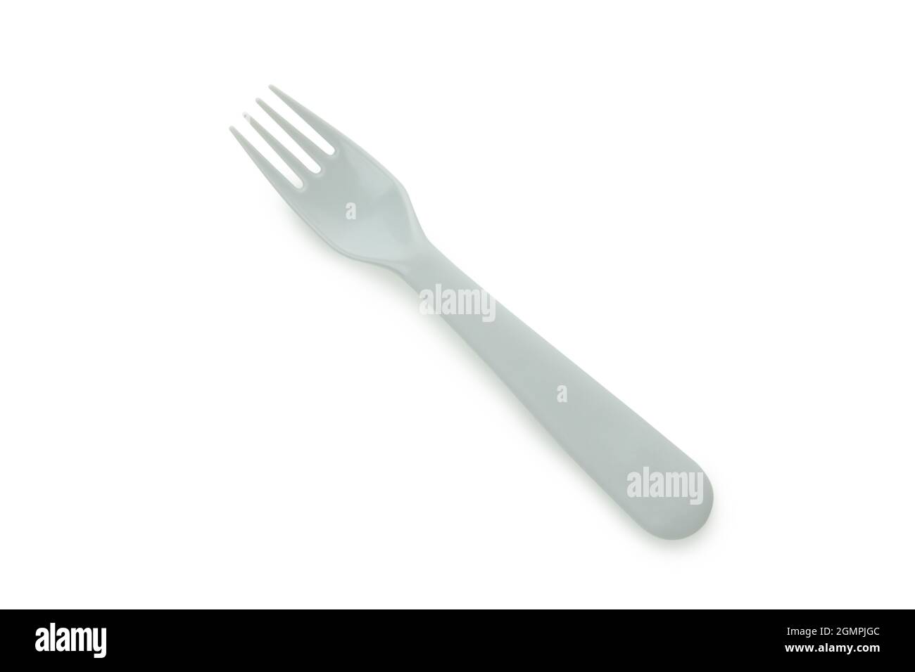 Single plastic fork isolated on white background Stock Photo - Alamy