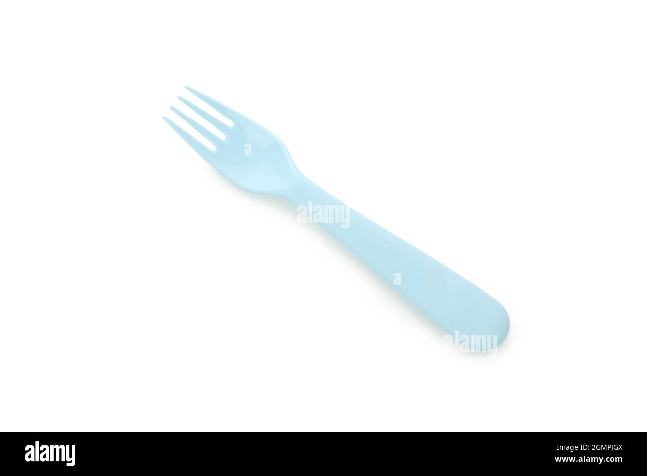 Single plastic fork isolated on white background Stock Photo - Alamy