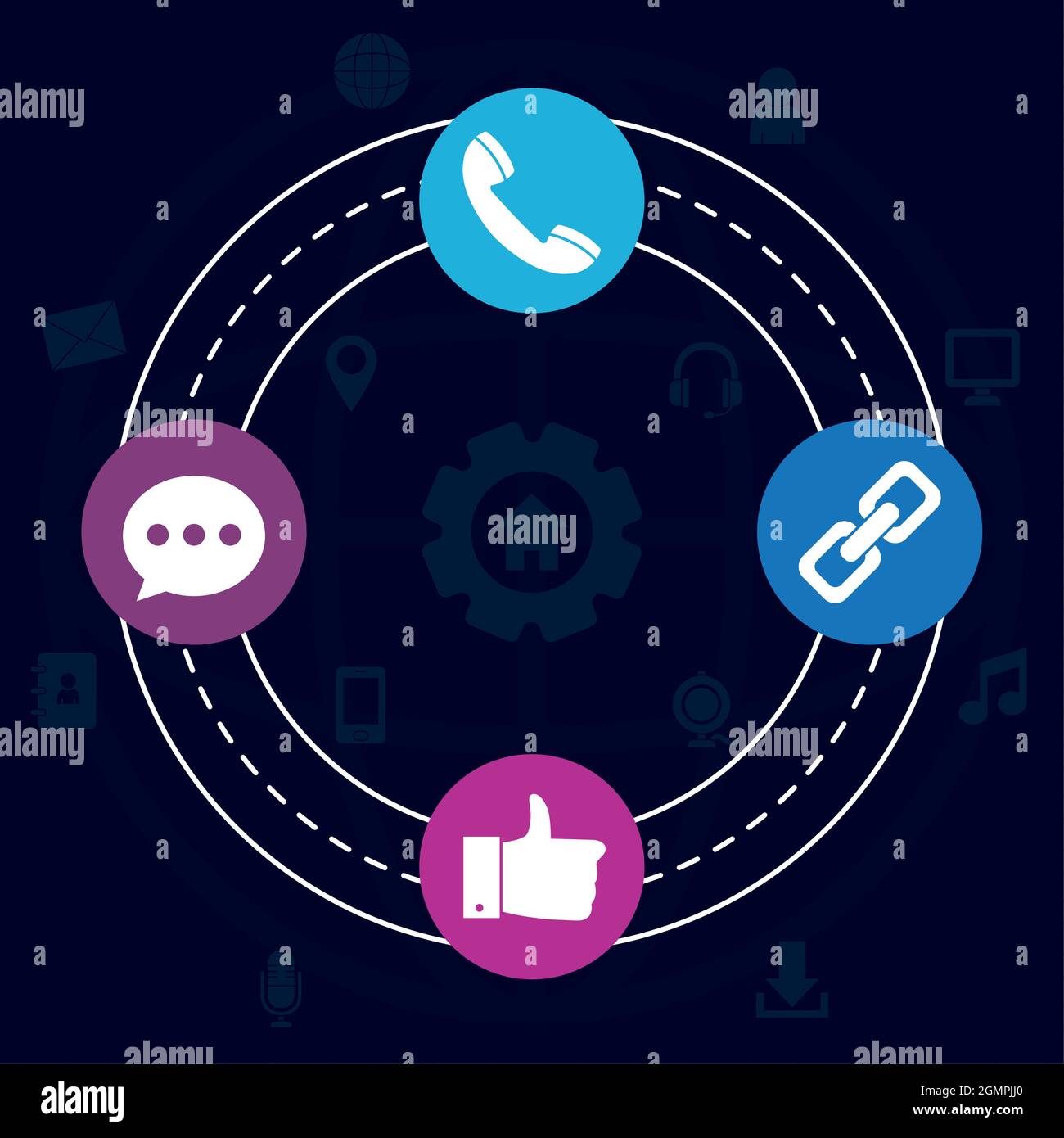 multimedia illustration with media icons Stock Vector Image & Art - Alamy