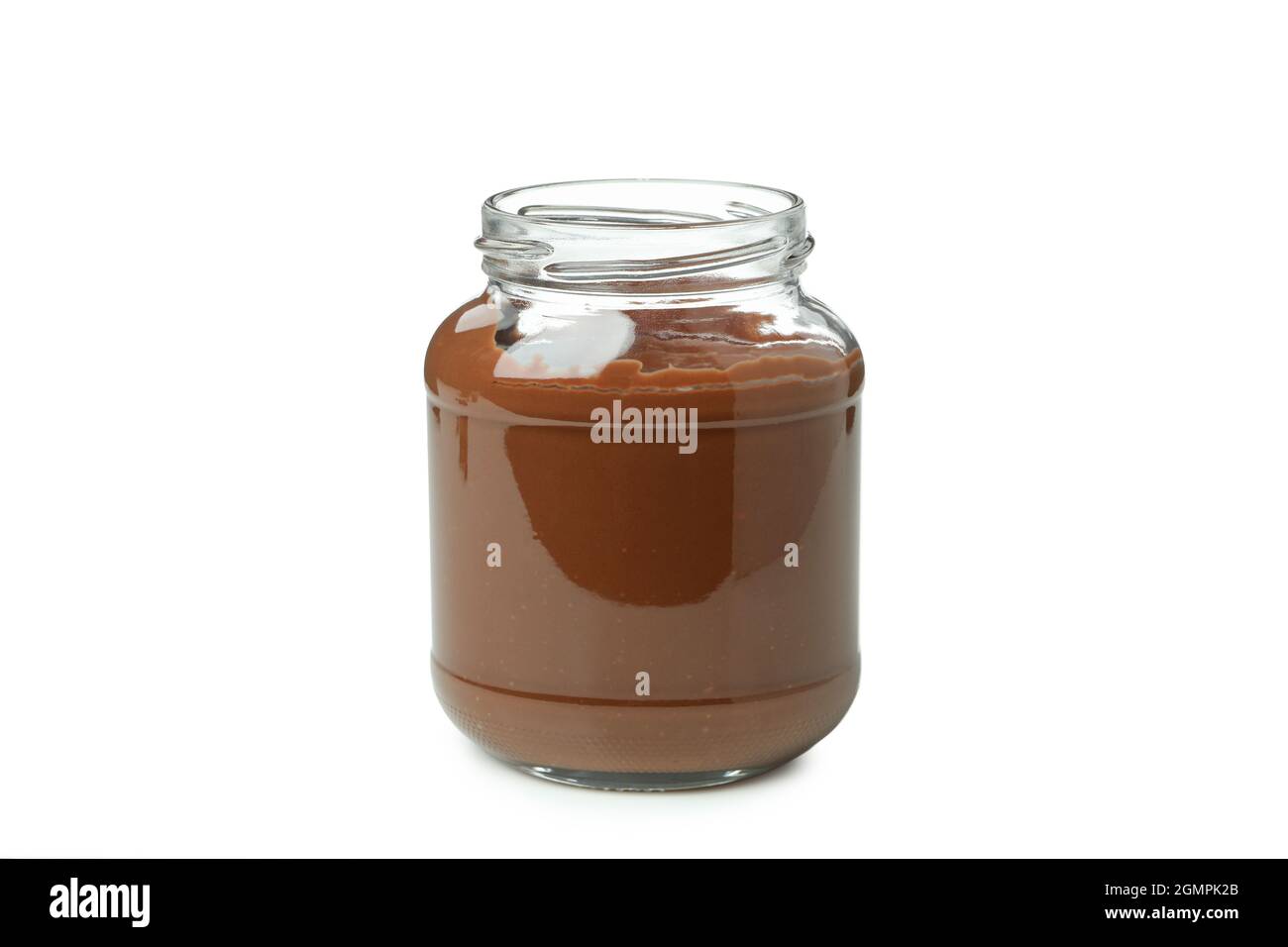 Jar with chocolate paste isolated on white background Stock Photo - Alamy