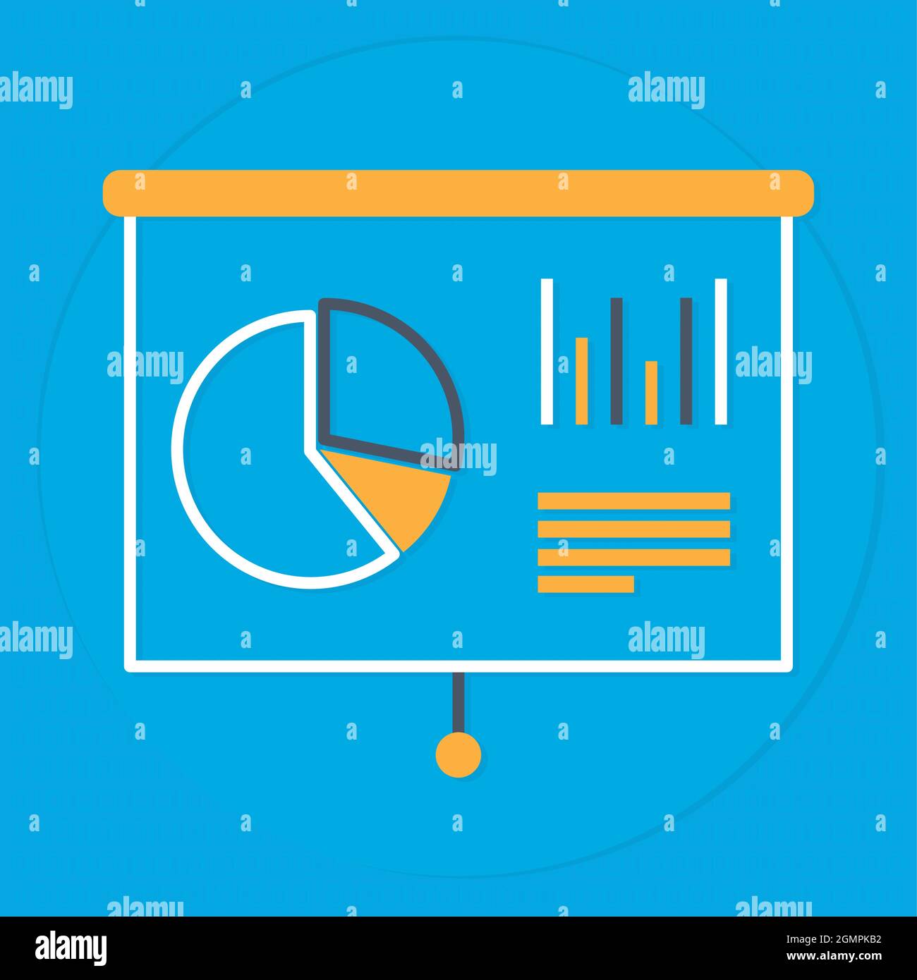 presentation board with data charts Stock Vector Image & Art - Alamy