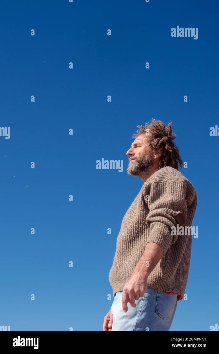Feeling of sun on face hi-res stock photography and images - Alamy