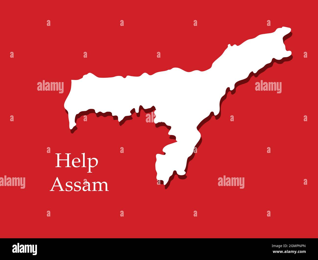 Map of assam hi-res stock photography and images - Alamy