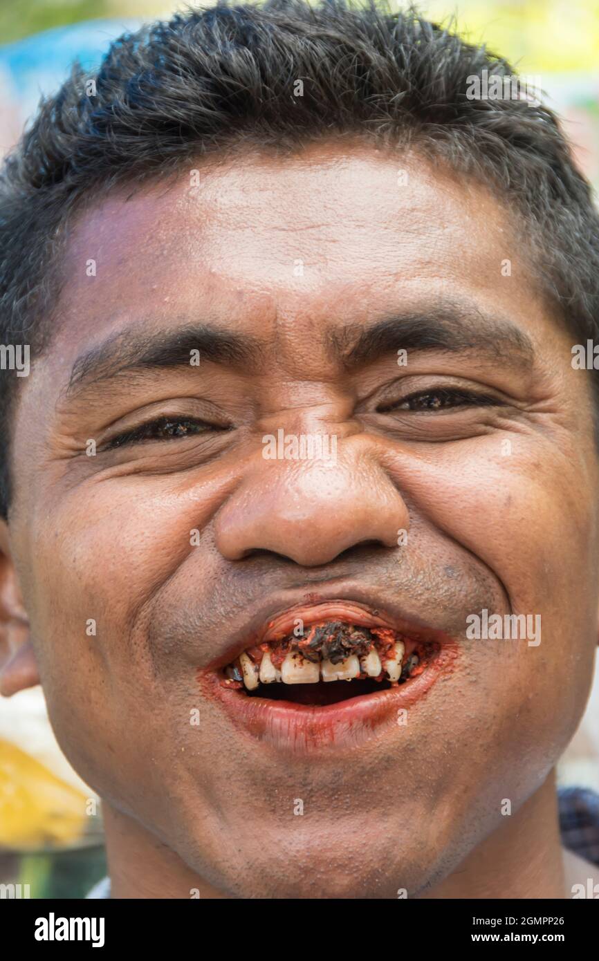 Betel stained lips hi-res stock photography and images - Alamy