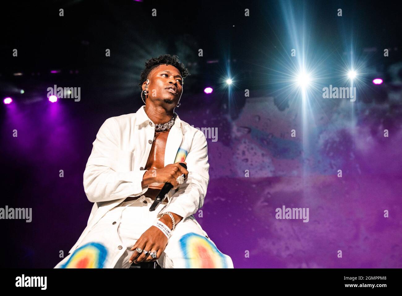 Lucky Daye performs on Day Two of the Lights on Festival at Concord ...