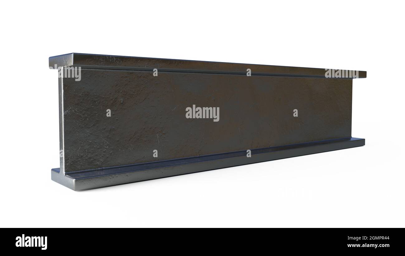 flange beam metal profile. isolated digital industrial 3D illustration ...