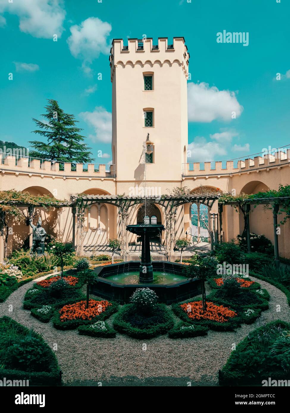 Yellow german castle hi-res stock photography and images - Alamy