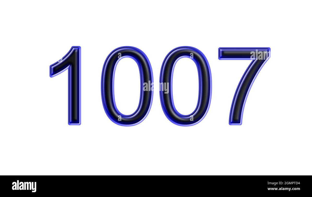 Number 1007 Cut Out Stock Images & Pictures - Alamy