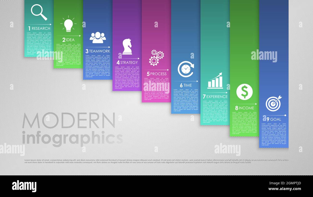 EPS10 Vector illustration. Business infographic process with realistic ...