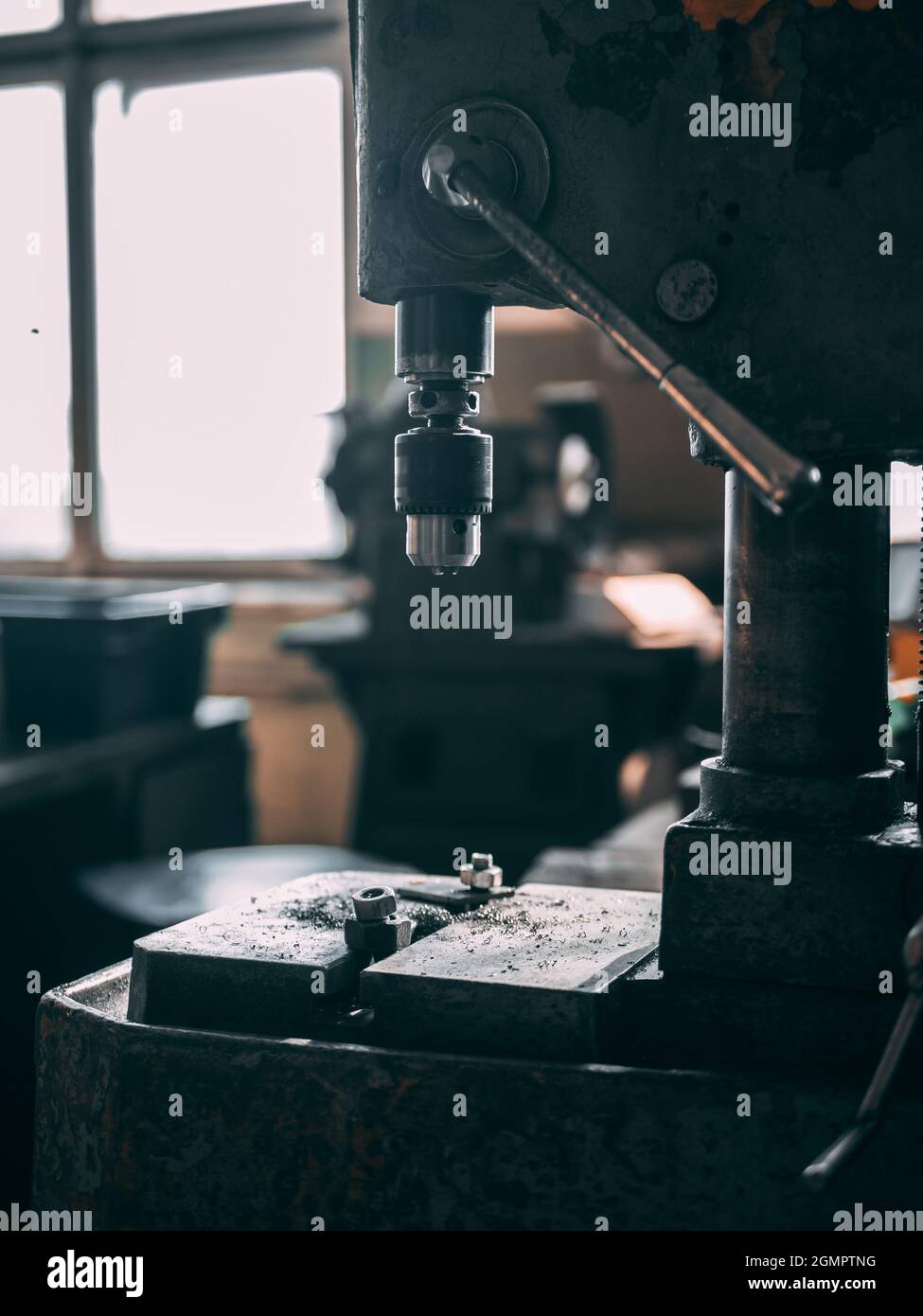 Part of a milling machine in a room Stock Photo - Alamy