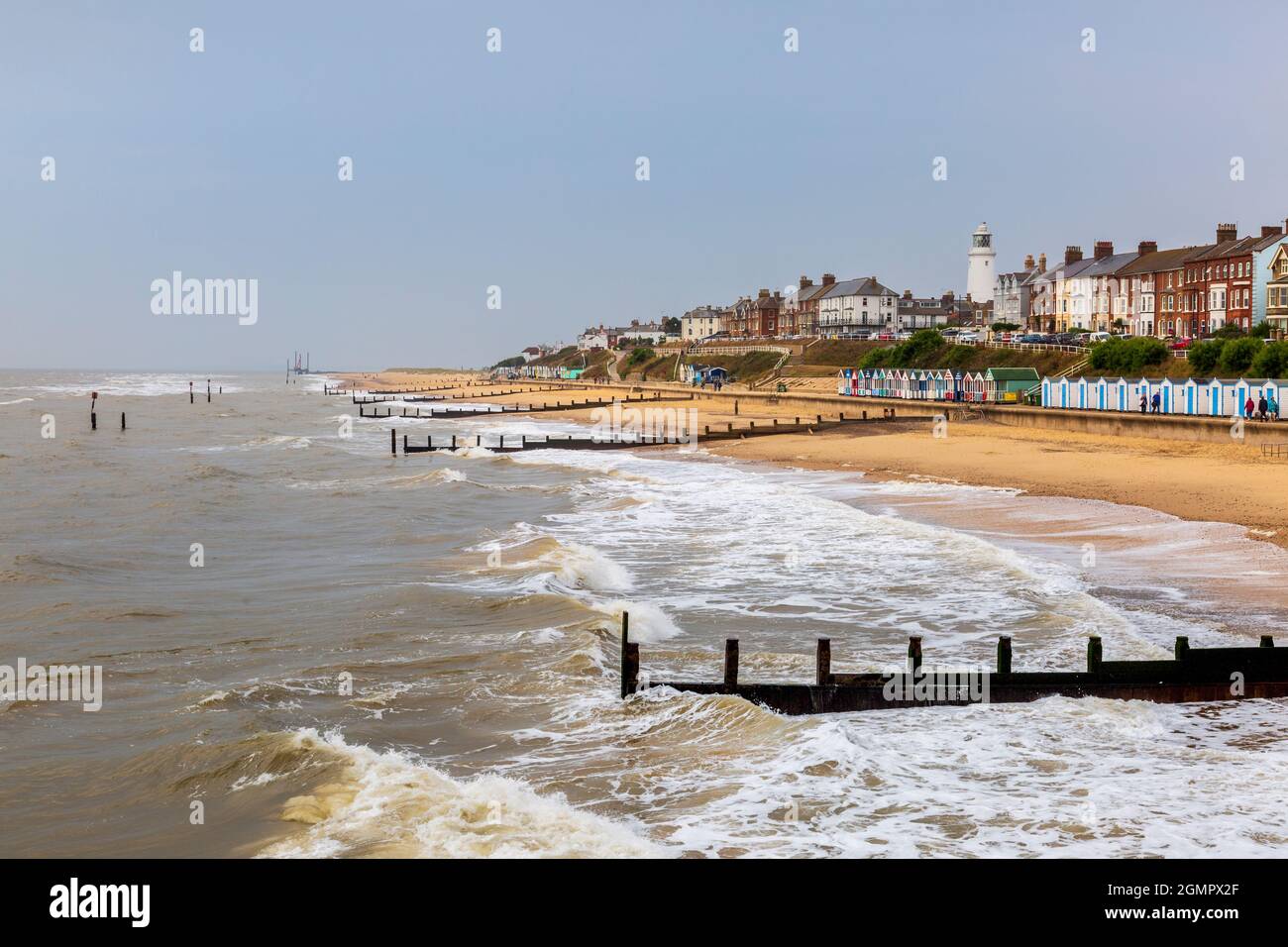 The seaside town of Southwold from the Pier, Suffolk, England Stock ...