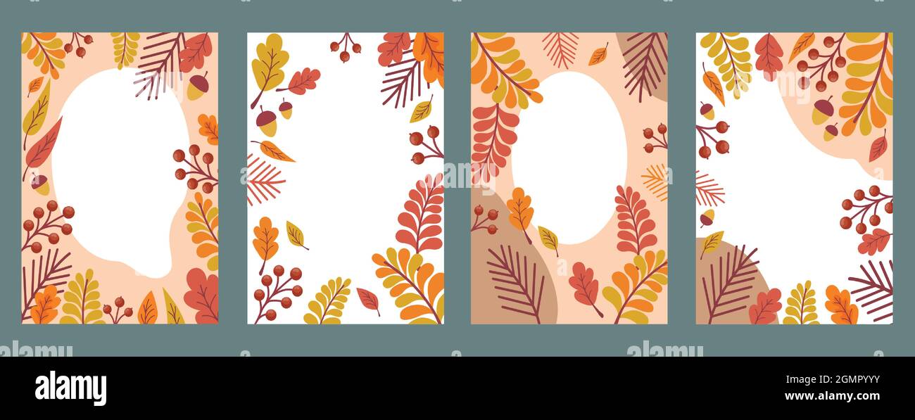 Abstract trendy generic autumn art templates. Suitable for cover, web ...