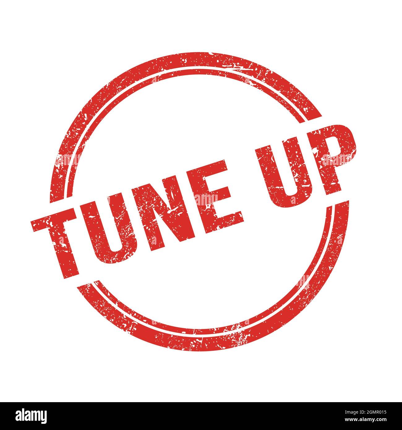 TUNE UP text written on red grungy vintage round stamp Stock Photo - Alamy