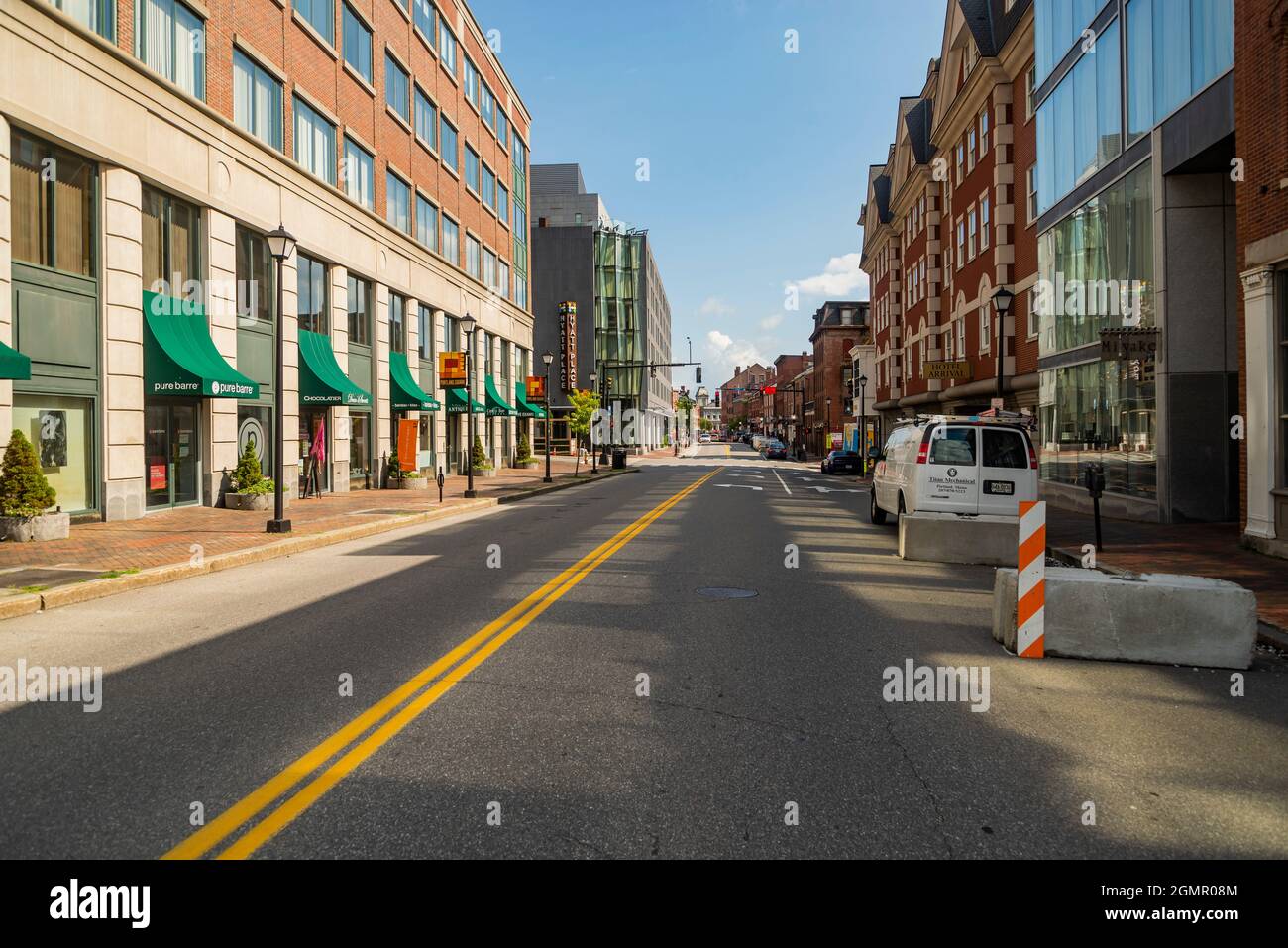 Portland downtown is filled with 19th century brick buildings and is ...