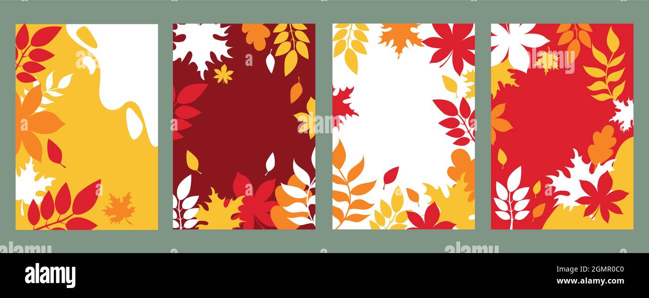 Abstract trendy generic autumn art templates. Suitable for cover, web ...