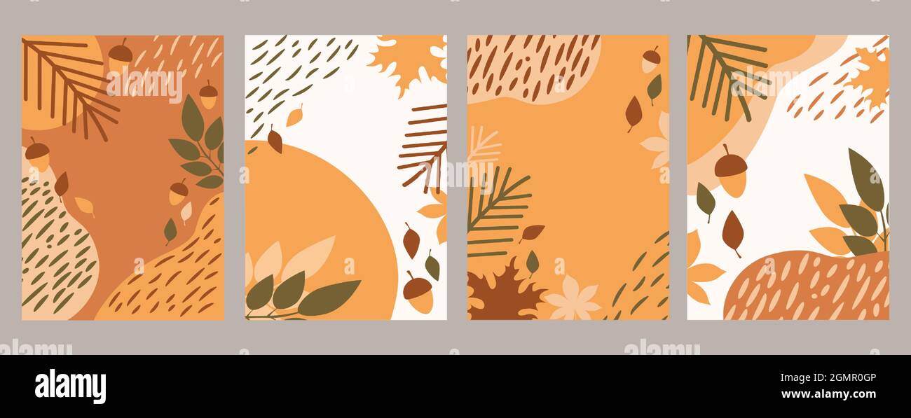 Abstract trendy generic autumn art templates. Suitable for cover, web ...