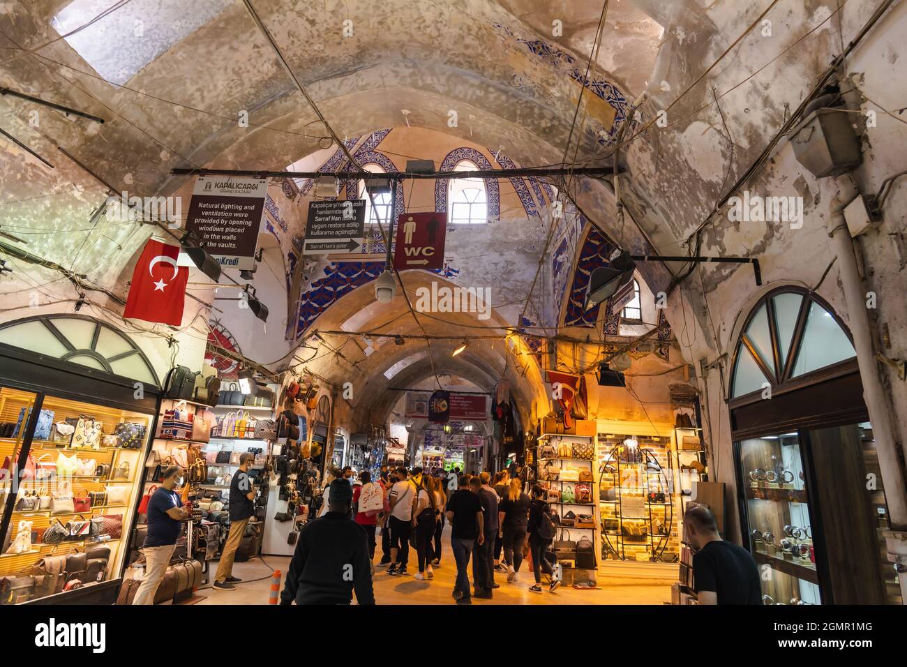 Istanbul, Turkey - September 2021: The Grand Bazaar in Istanbul, one of ...