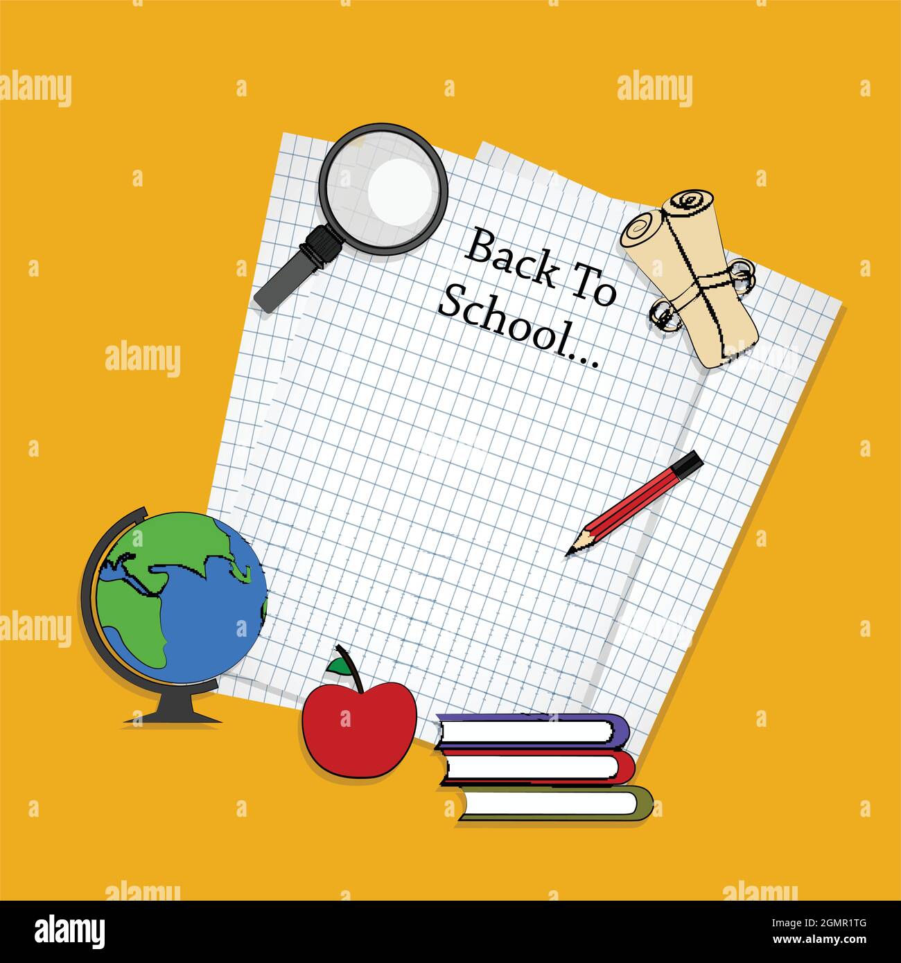 back to school background Stock Vector Image & Art - Alamy