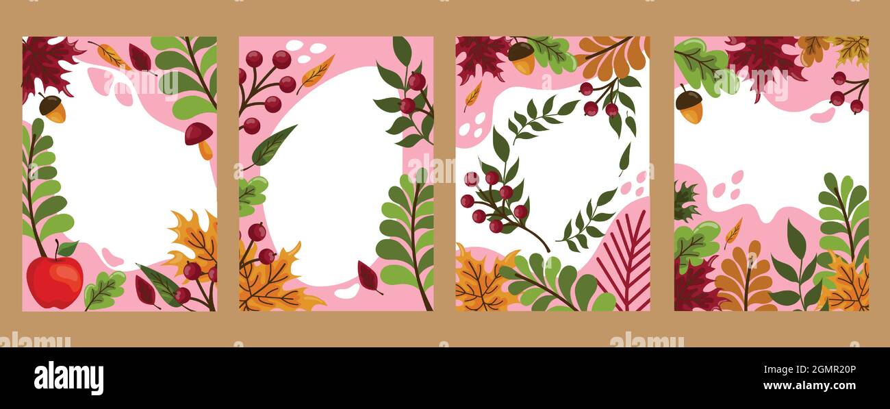 Abstract trendy generic autumn art templates. Suitable for cover, web ...