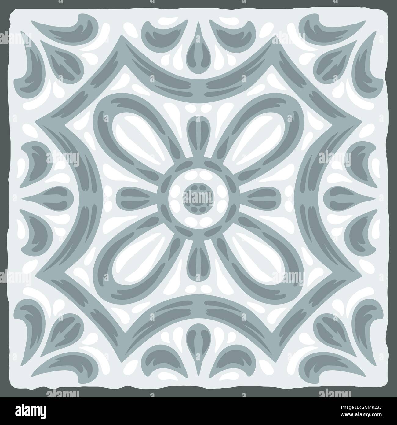 Portuguese azulejo ceramic tile pattern. Mediterranean traditional ...