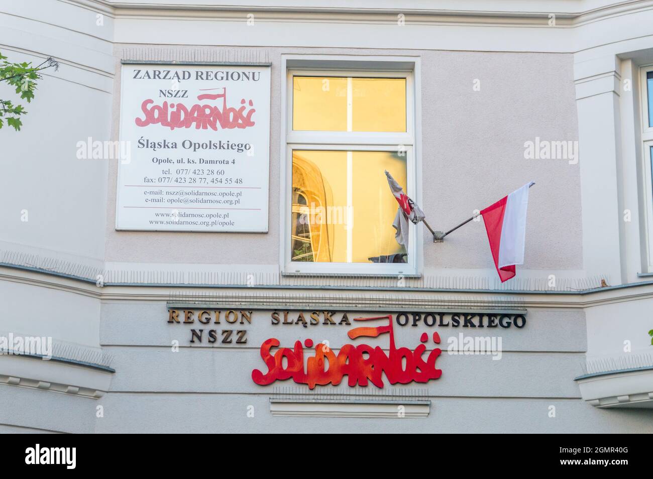Solidarnosc flag hi-res stock photography and images - Alamy